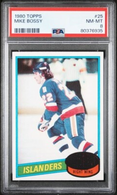 1980 Topps #25 Mike Bossy NM-MT PSA 8 | eBay