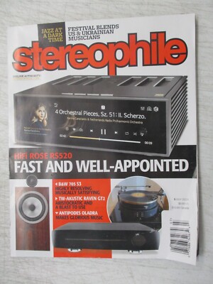 STEREOPHILE MAGAZINE JULY 2023 HIFI ROSE RS520 B&W 705 S3 TW AKUSTIC ...