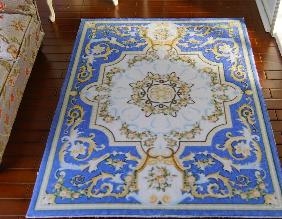 Dollhouse French Theme Swirls Pink Rose Floral Interior Miniature 1/12 ...