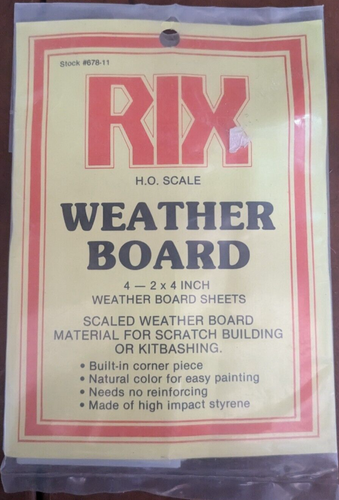 RIX Products - HO Scale - Weather Board - 4 -- 2x4 inch - #678-11 - NEW ...