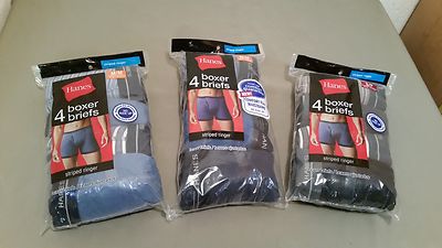 new mens hanes 4 striped ringer boxer briefs. | eBay
