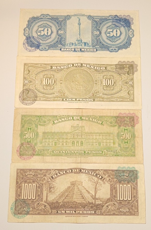 Set 8 AMERICAN BANCK NOTES 1,5,10,20,50,100,500,1000 AU Conditions | eBay
