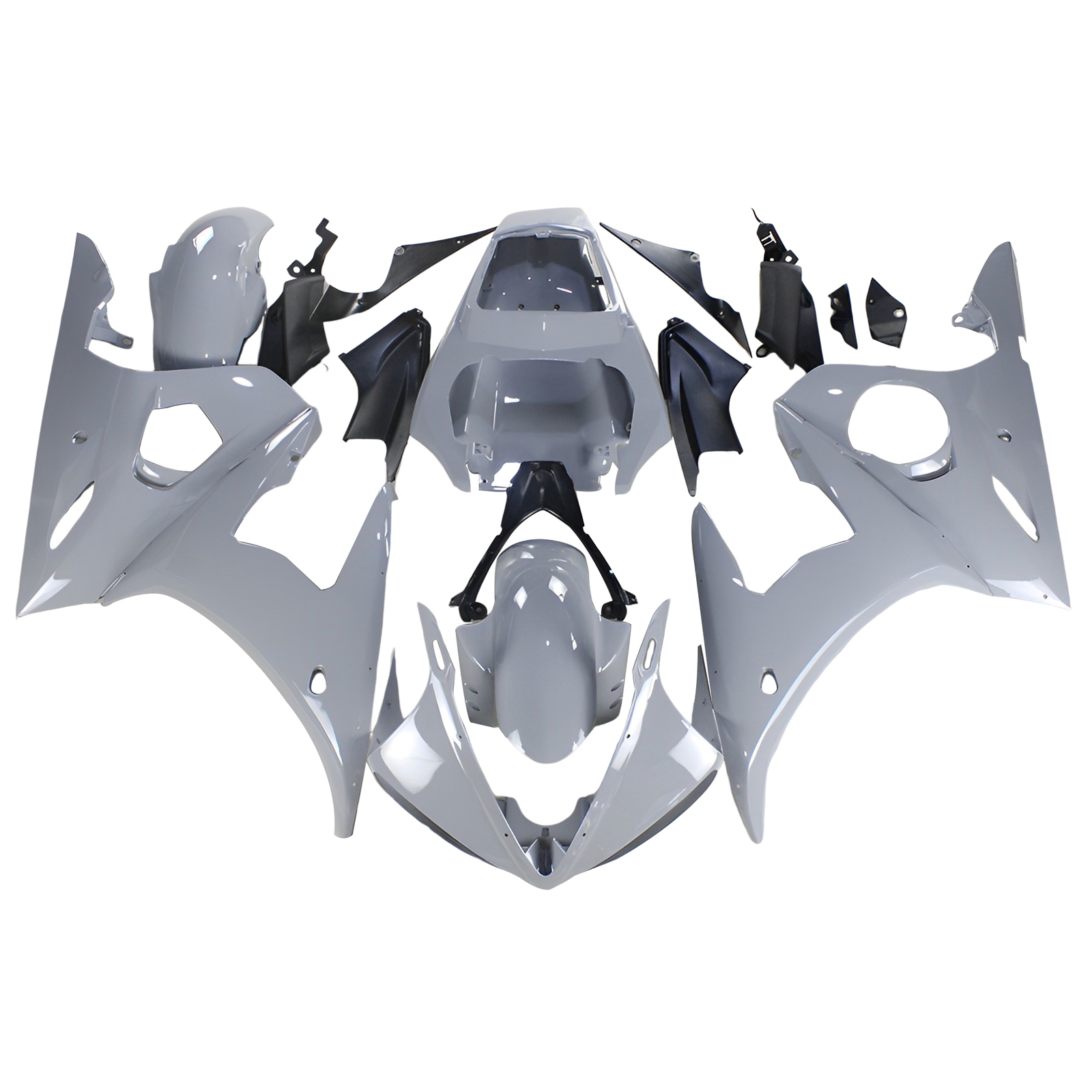 Gloss Nardo Gray Fairings For Yamaha YZF-600 R6 2003 - 2005 R6S 06-09 ...