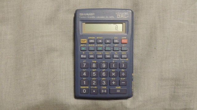 SHARP SCIENTIFIC CALCULATOR EL-500L Fraction for Algebra Geometry Math ...