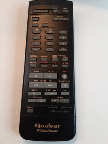 🌴 OEM Genuine QUASAR Remote Control - Model IEC-R6 - Video Viewer TV ...
