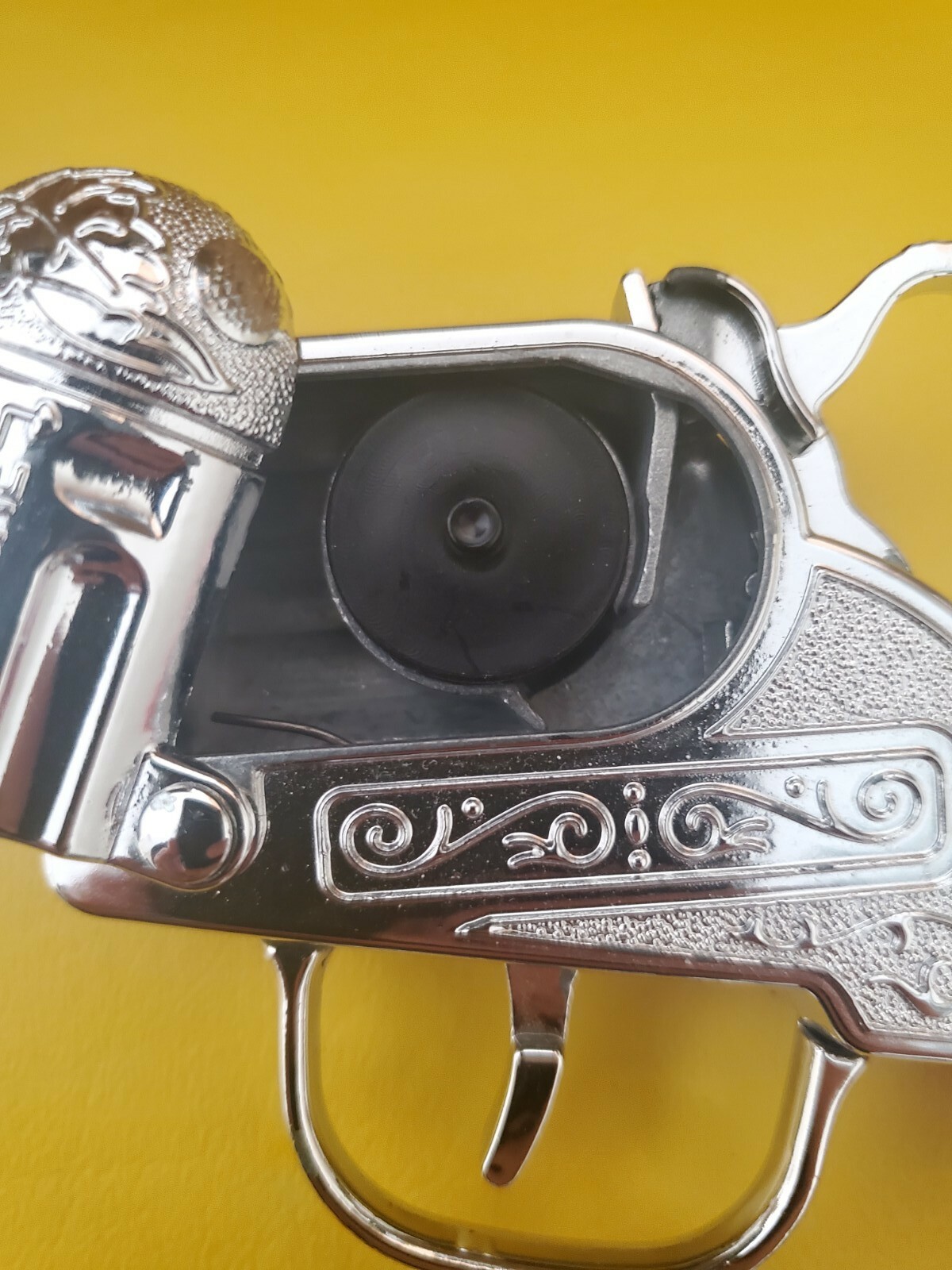 Leslie Henry Halco Diamond H Laramie Cap Gun Western Pink handle pistol ...