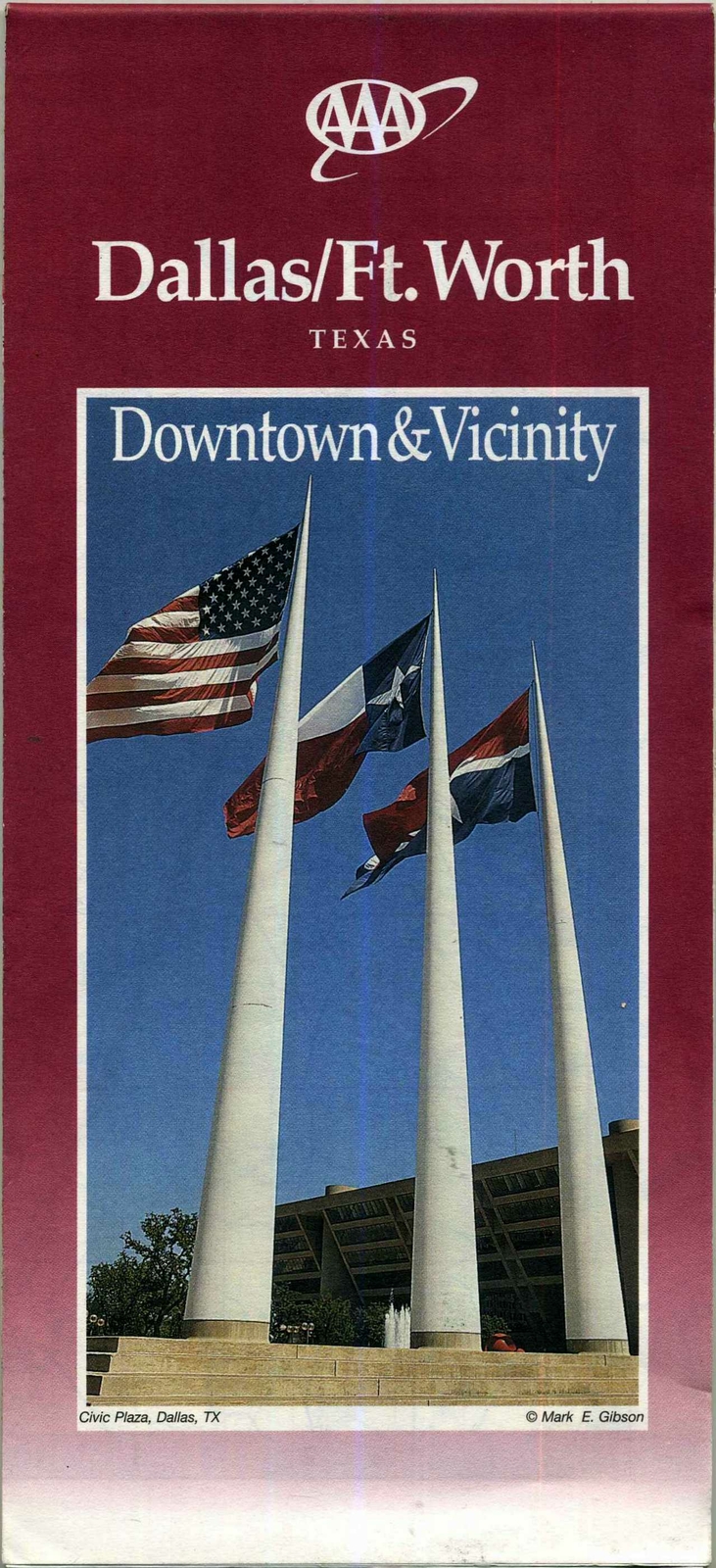 AAA Dallas/Ft. Worth Texas Downtown and Vicinity Travel Map | eBay