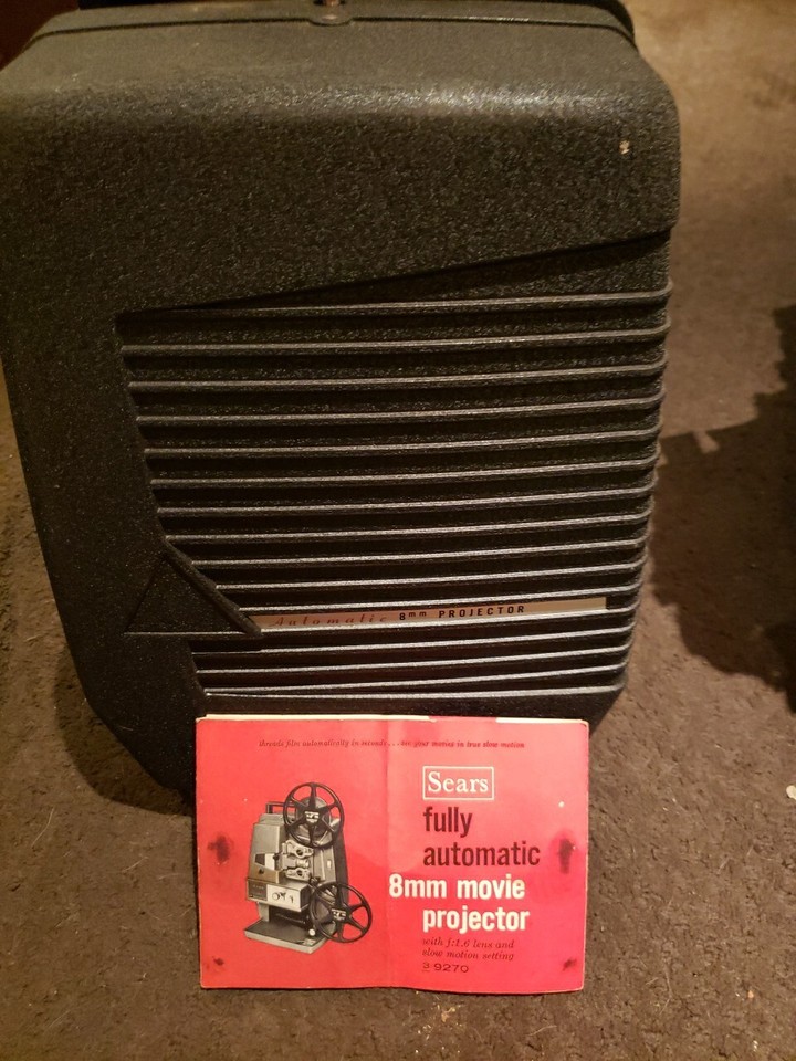 Vintage Sears Super Automatic 8MM Portable Movie Projector. Collectors ...