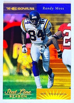 1999 DONRUSS STAT LINE CAREER #72 - RANDY MOSS - (#/18) - ONLY 18 MADE ...