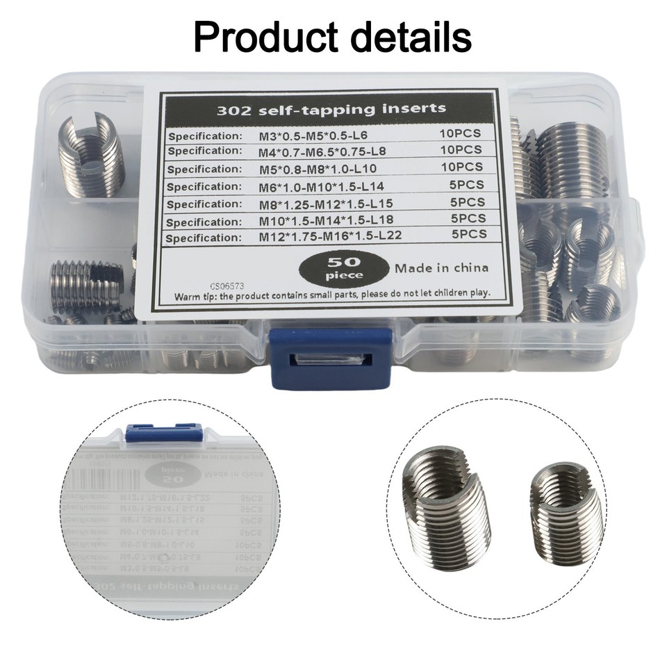 Stainless Steel For M3 M5 M6 M8 M10 For M12 Self Tapping Thread Insert ...