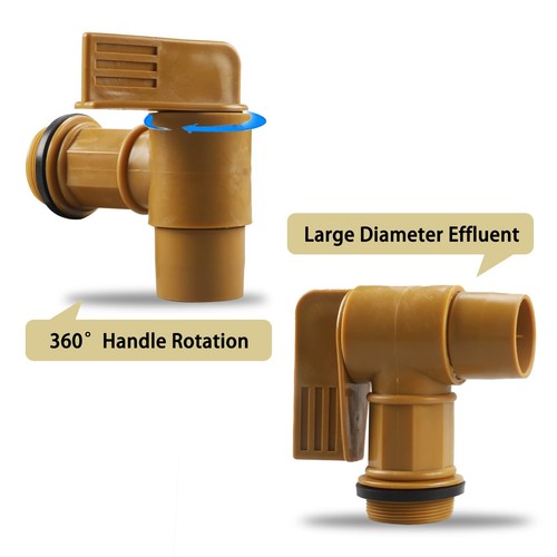2 Pack Polyethylene Drum Tap with EPDM Gasket for 30 & 55 Gallon ...