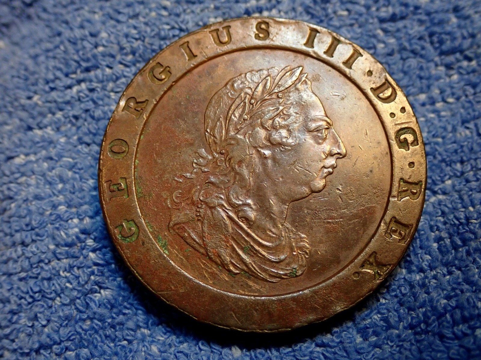 ENGLAND: HUGE 1797 " CARTWHEEL" TWO PENCE EXTREMELY FINE PLUS KING ...