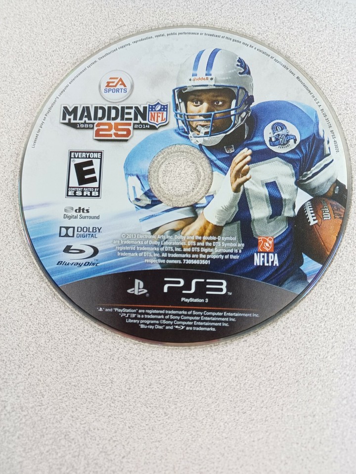 Madden NFL 25 (Sony PlayStation 3, 2013) DISC ONLY 14633730562| eBay