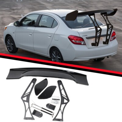 2017-2020 Mitsubishi Mirage G4 Adjustable GT Racing Spoiler Trunk ...