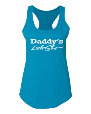 Daddy's Little Slut Next Level 6338 Gathered Racer Back Ladies Tank ...