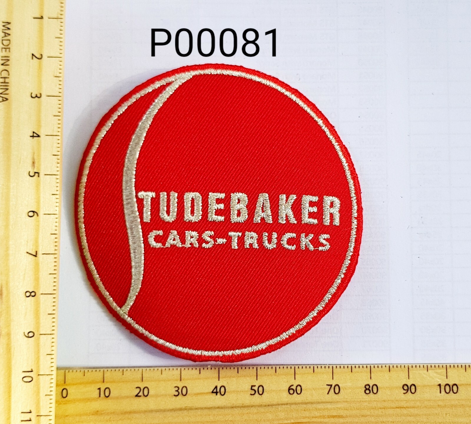 P00081 Studebaker Red..... Iron-on Cloth Patch | eBay