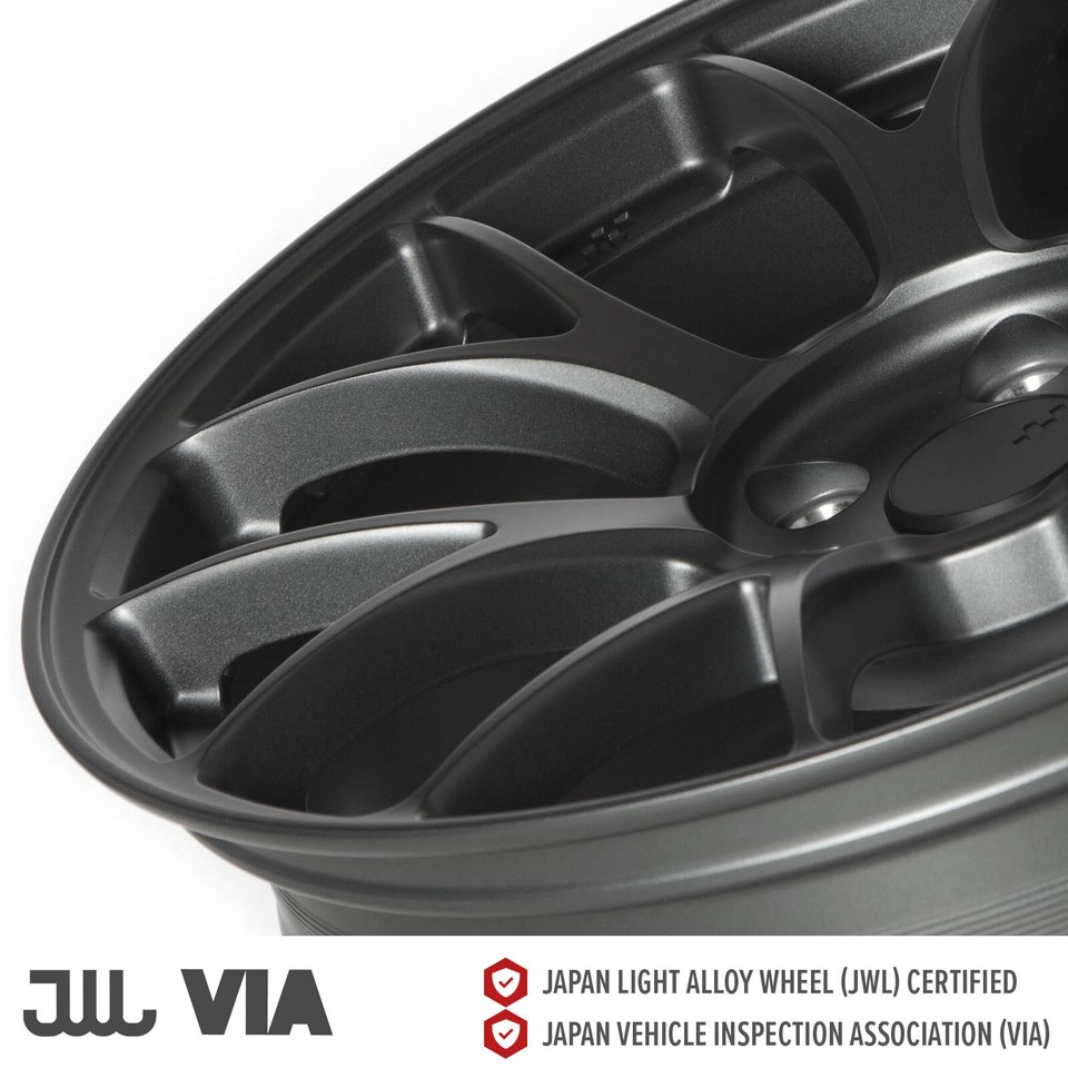 CIRCUIT CSF2 18x8.5 5x114.3 +35 MATTE GUNMETAL SPUN FORGED WHEELS (SET ...