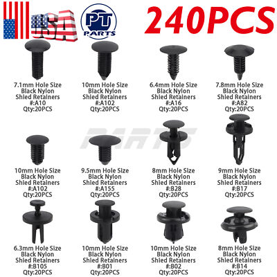 For Ford N807389S 1039463 Fender Bumper Fastener Retainers Clips Push ...