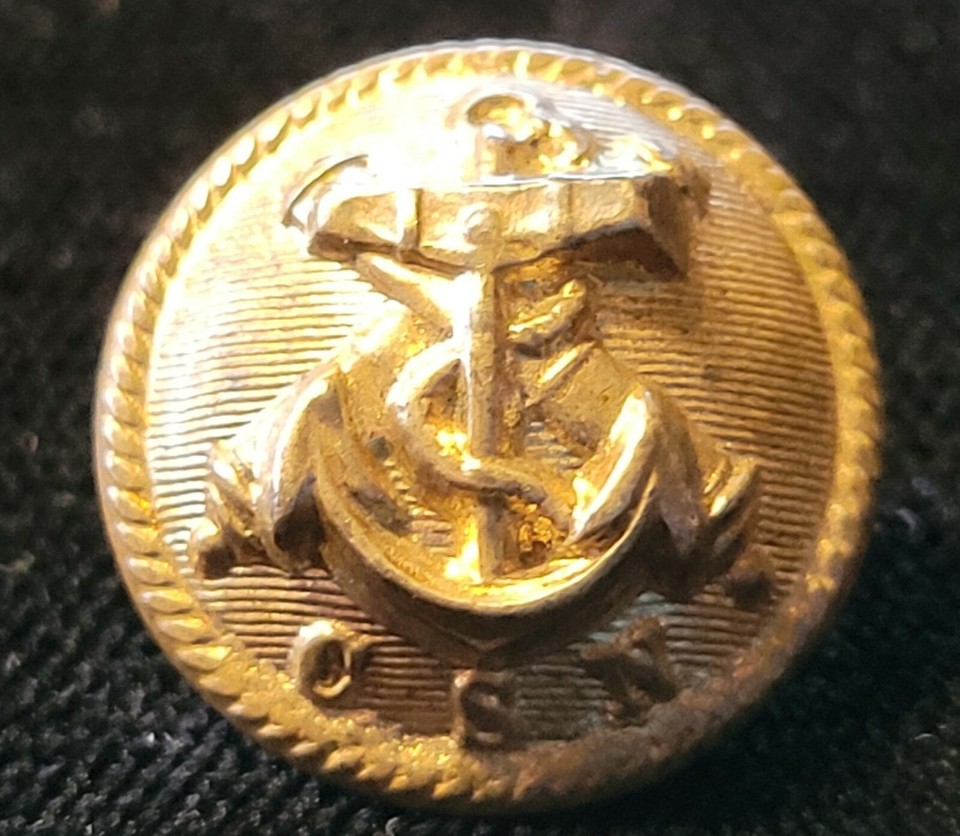 CIVIL WAR PERIOD CONFEDERATE NAVY BUTTON ALBERT# CS-56-Av CSN VARIETY ...