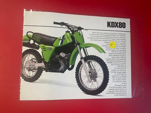 KAWASASAKI • 1981 KDX80 Off-Road Motorcycle Sales Brochure 81 | eBay