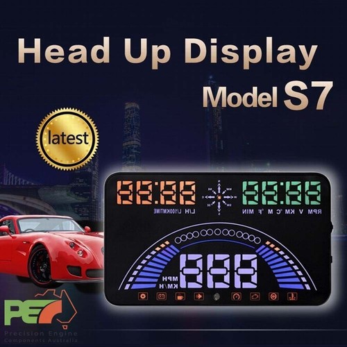 S7 5.8" Head Up Display OBD2 & GPS Windscreen Speedometer Sys For ...