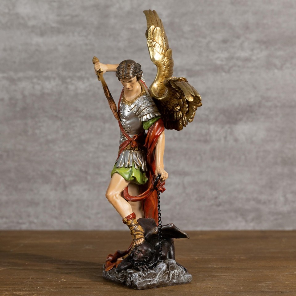 BC Catholic Saint Michael Statue, Archangel Figurine, Religious Gift ...