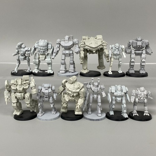 12 BATTLETECH 3D PRINTED MECHS BATTLE COMPANY MINIATURES ROBOTS LANCE ...