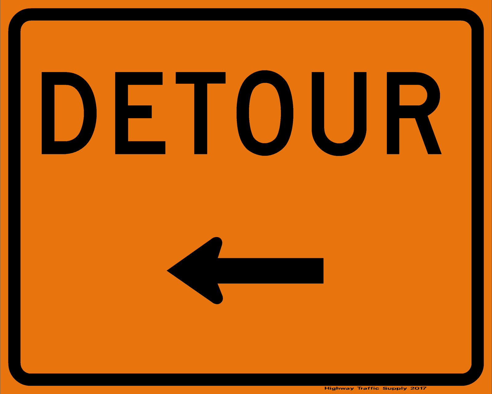 Detour Arrow Sign 30"X24" Reflective Aluminum Sign | eBay
