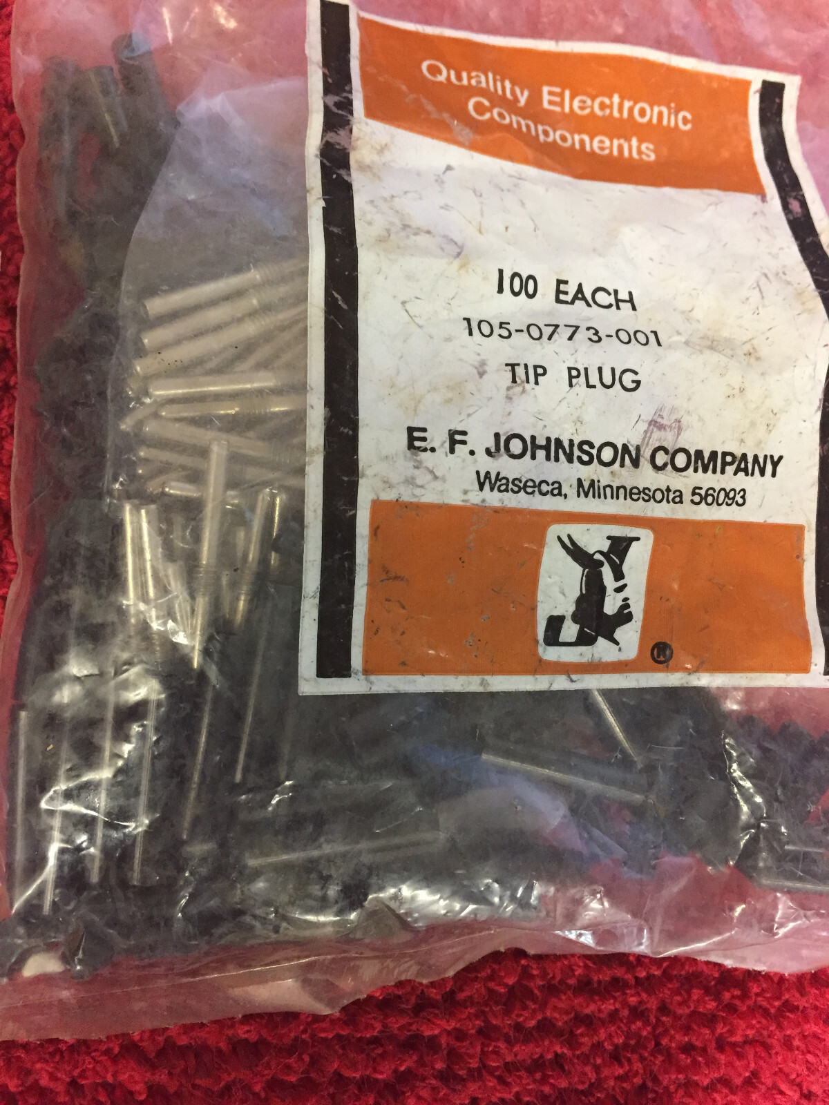 105-0773-001 E F JOHNSON/CINCH Tip Plug Con Standard Tip Crimp BLACK ...