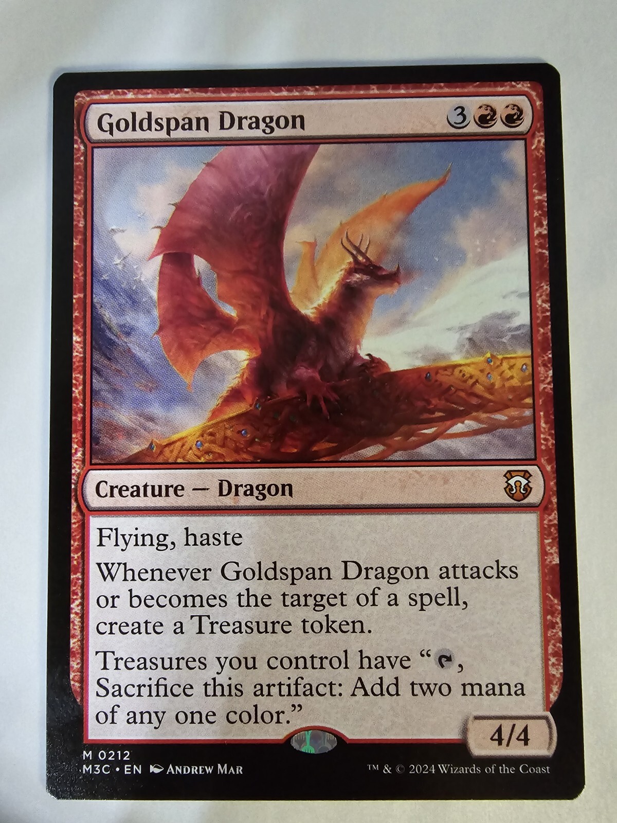 MTG Goldspan Dragon Modern Horizons 3 Commander 0212 Regular Mythic | eBay