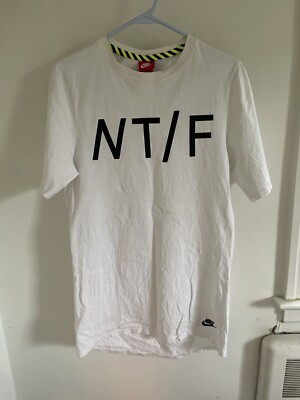 Rare Nike NTF Track & Field Graphic Long T-Shirt White Black Size S | eBay