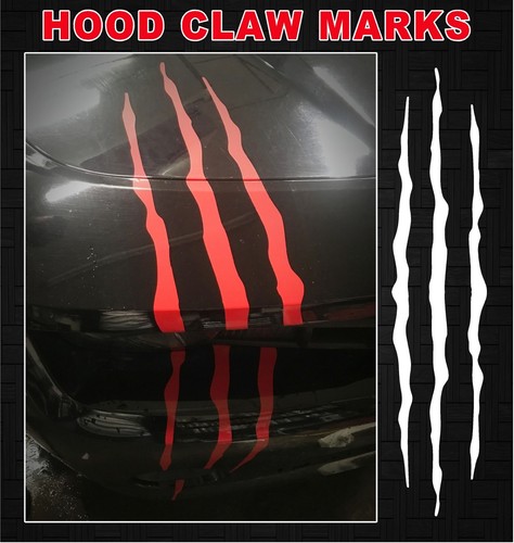 Scratched / Ripped Claw Scar Mark Hood Headlight Decal Race Car Truck ...