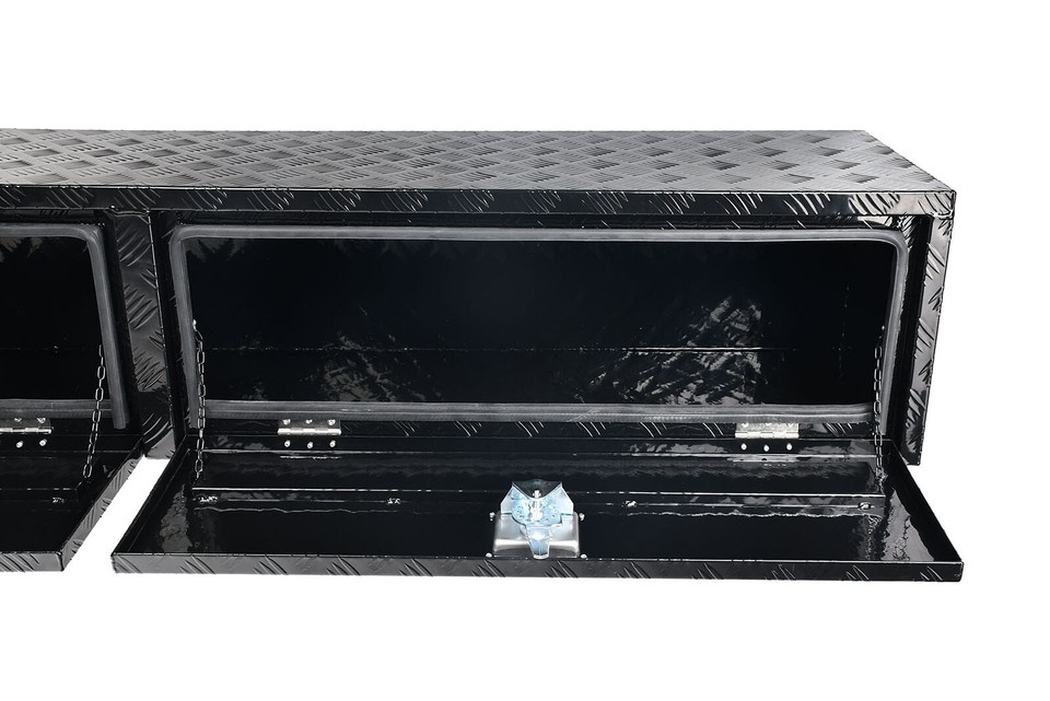 72"X16"X13" Aluminum Diamond Tread Truck Trailer Tool Chest Job Box w ...
