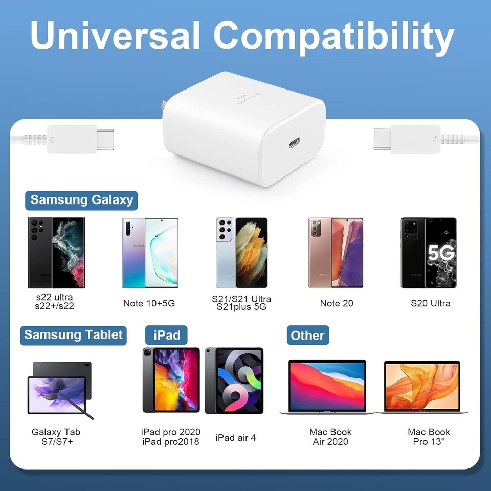 45W Super Fast Charging Type C Wall Charger For Motorola Moto G 2025 ...