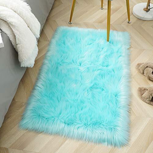 Soft Fluffy Faux Fur Rugs for Bedroom Bedside Rug 2x3 Feet, 2 x 3 Feet ...