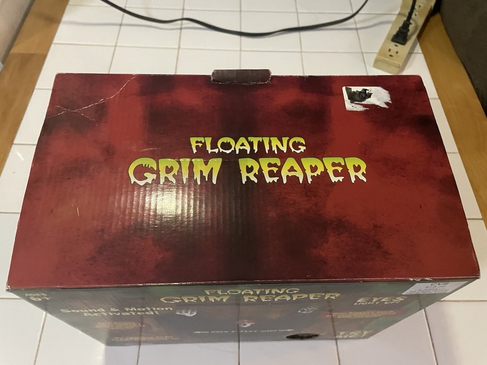 Gemmy Halloween Animated Floating Grim Reaper Over 2ft Wide Appears To ...