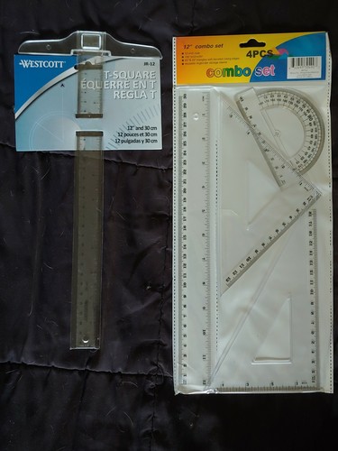 Plein Air 12" T-Square And Triangles Drafting Set | eBay