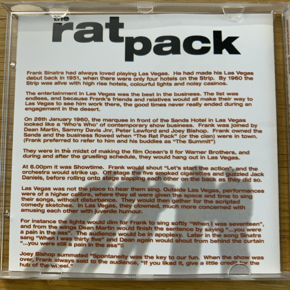 The Rat Pack | CD Album | 18 tracks | 1999 | Newsound 2000 | | eBay
