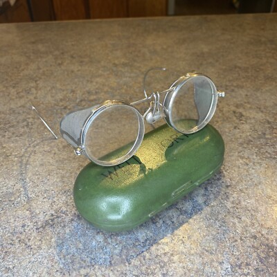 Antique Wellsworth Mesh Goggles Safety Glasses Vtg Old Steampunk ...