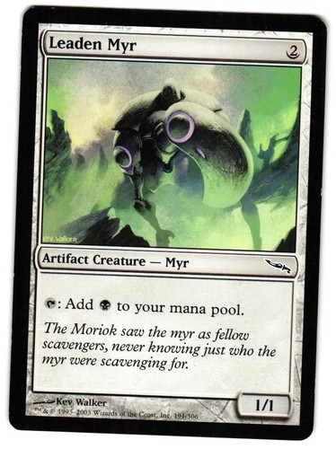 Magic_the_gathering Mirrodin Leaden Myr #191 2003,MTG,LP Common | eBay