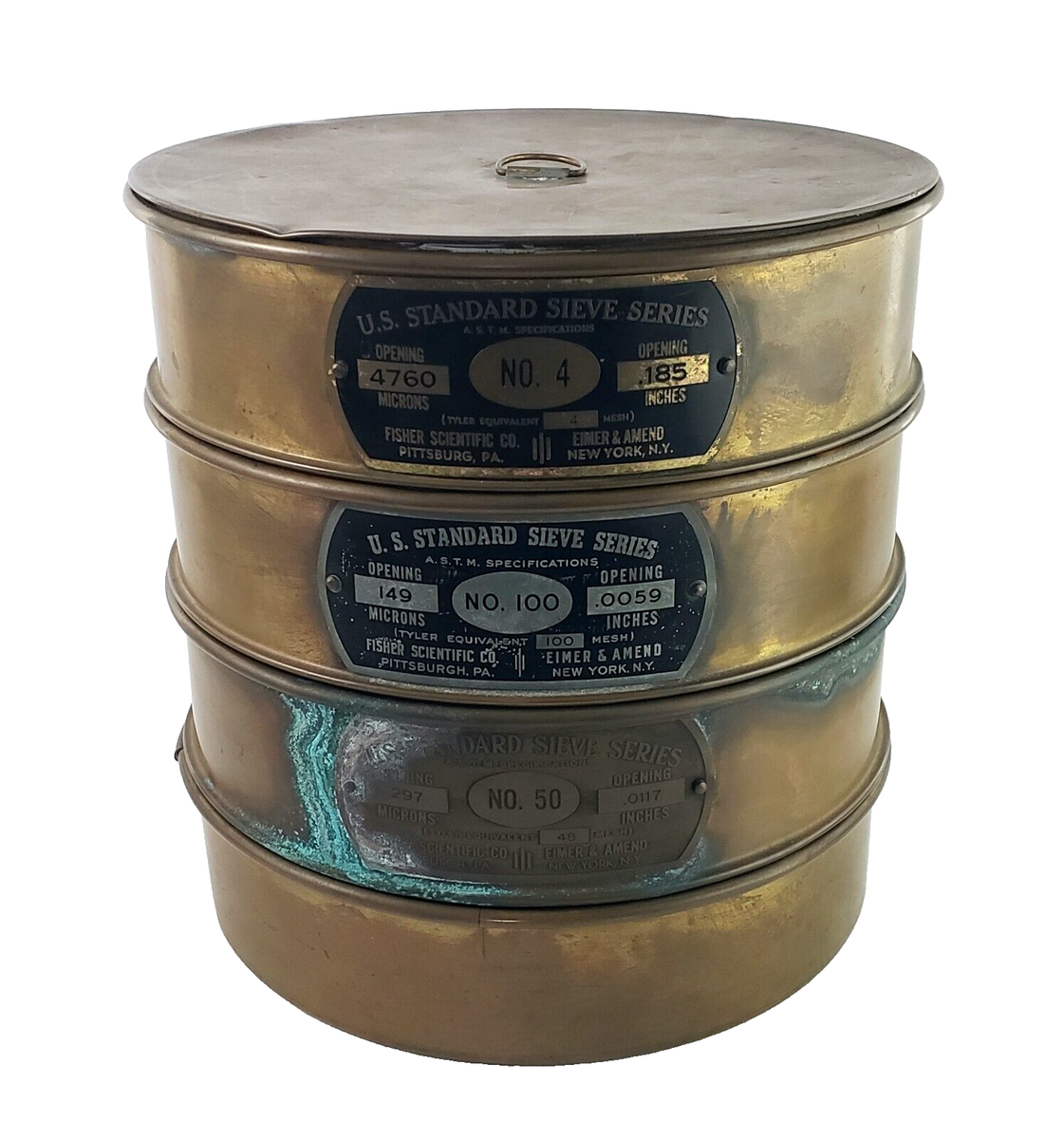 12 Inch Brass Sieve Pan - Half Height Collection Pan For ASTM Test ...