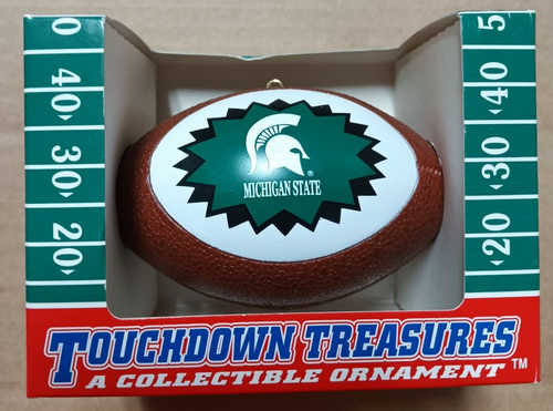 Touchdown Treasures Collectable Christmas Ornament Michigan State Football MSU | eBay