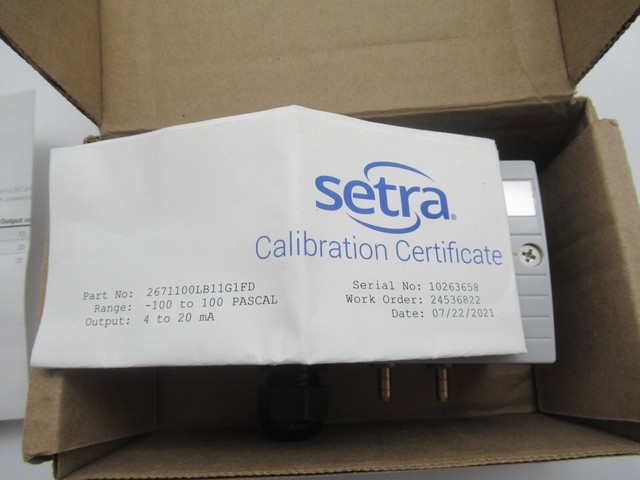 Setra 267 2671100LB11G1FD Digital Low Pressure Transducer Sensor ** for ...