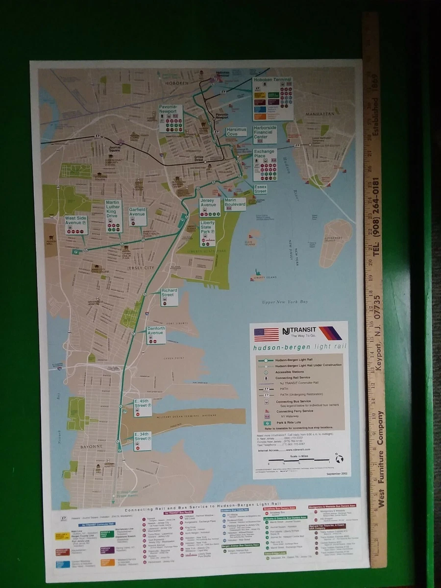 Bergen Hudson Light Rail Map | Shelly Lighting