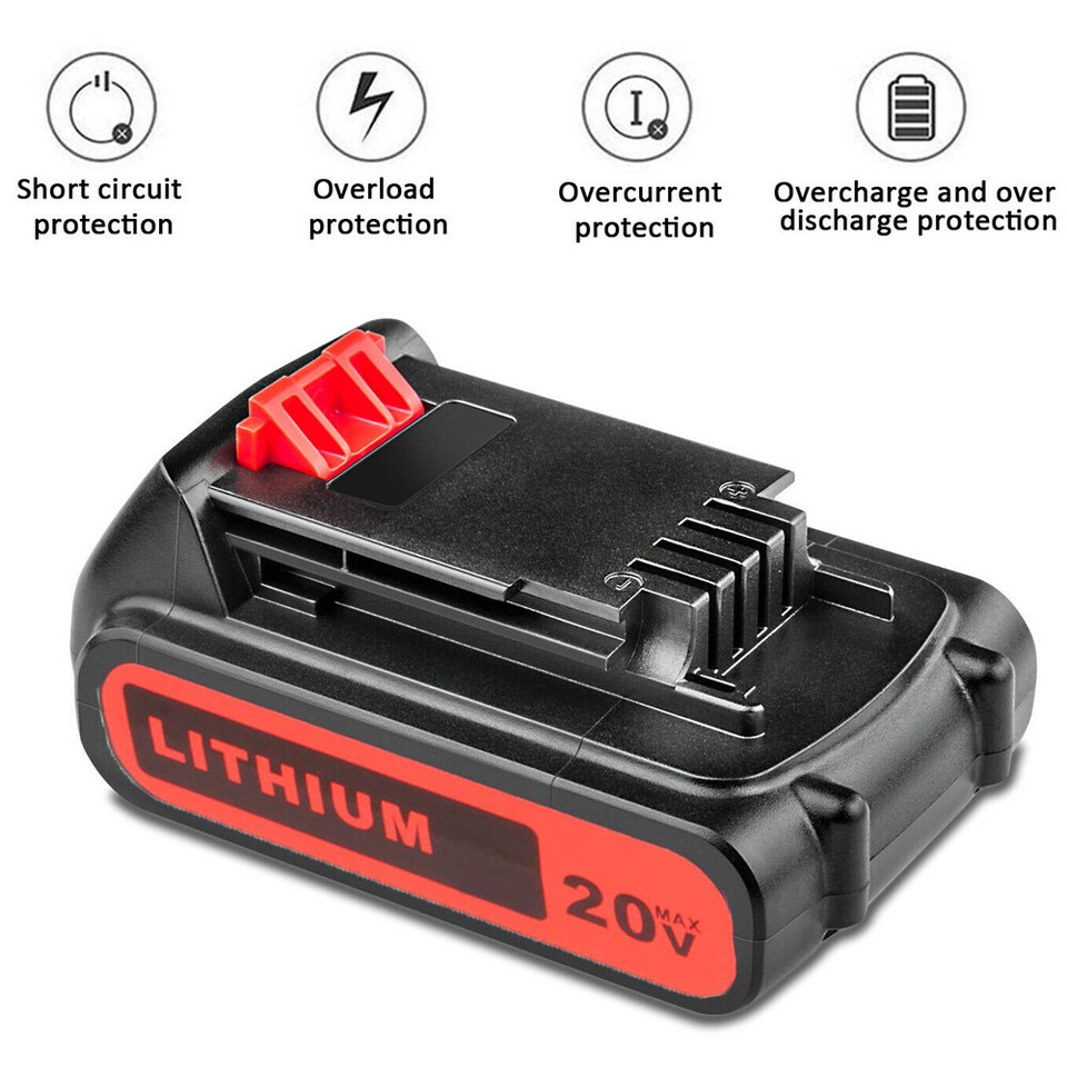 For Black & Decker BL2018 18V 3.8Ah Lithium Battery LBXR20 BL1518 ...