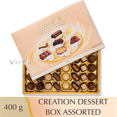 Lindt Creation Dessert Box Assorted White & Dark Chocolate Box 40 ...