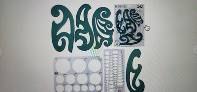 Mr. Pen- French Curve, Large Circle Template and Ellipse Template 6 Pc ...