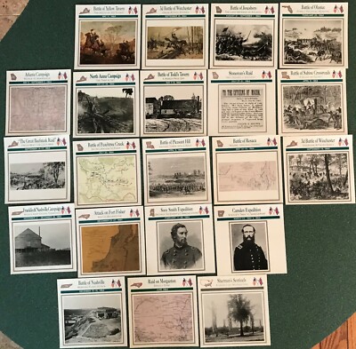 1864 Battles Civil War Atlas Edition Collector Cards, 21 different | eBay