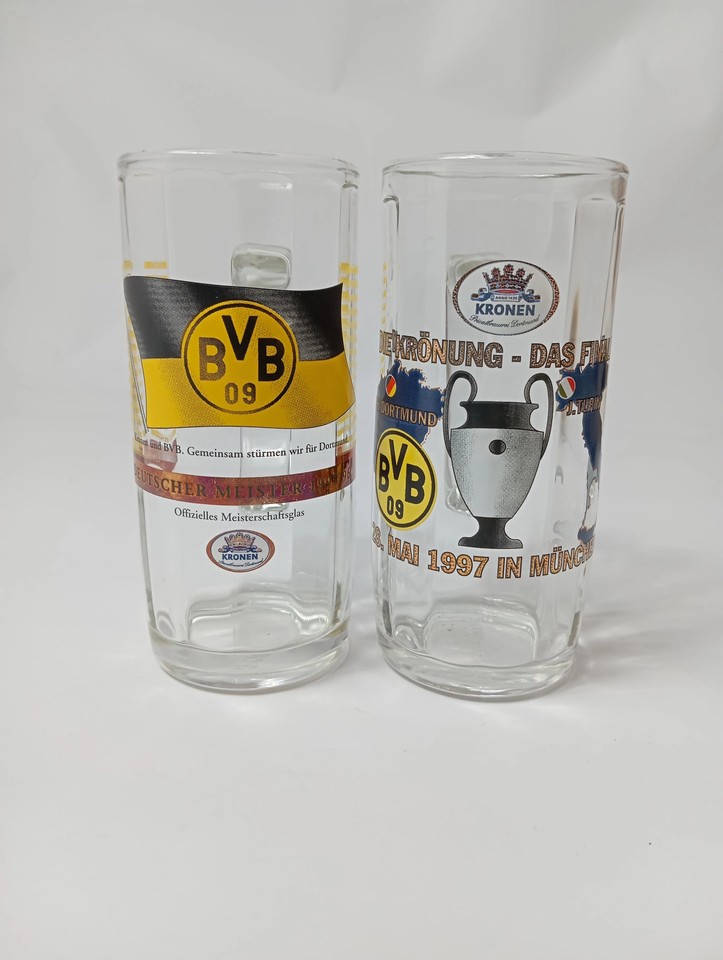 Boccale da Birra Set 15cm Vetro Calcio BVB | eBay
