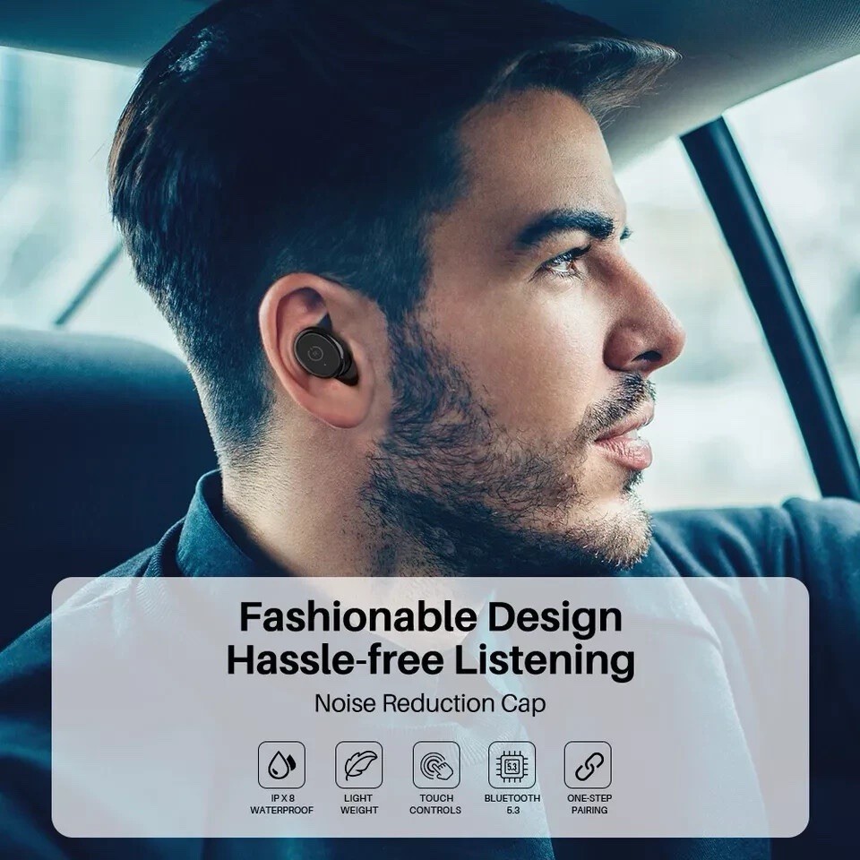 TOZO T10 Bluetooth Wireless Earbuds IPX8 Waterproof Touch Control ...